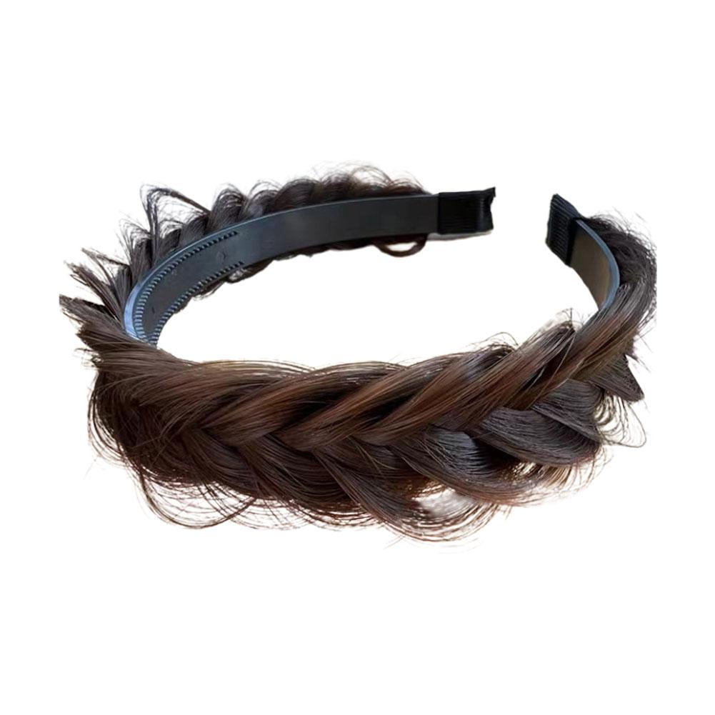 Fake Thick Plaited Chunky Braided Headband OnePiece Blonde Hair Bands ...