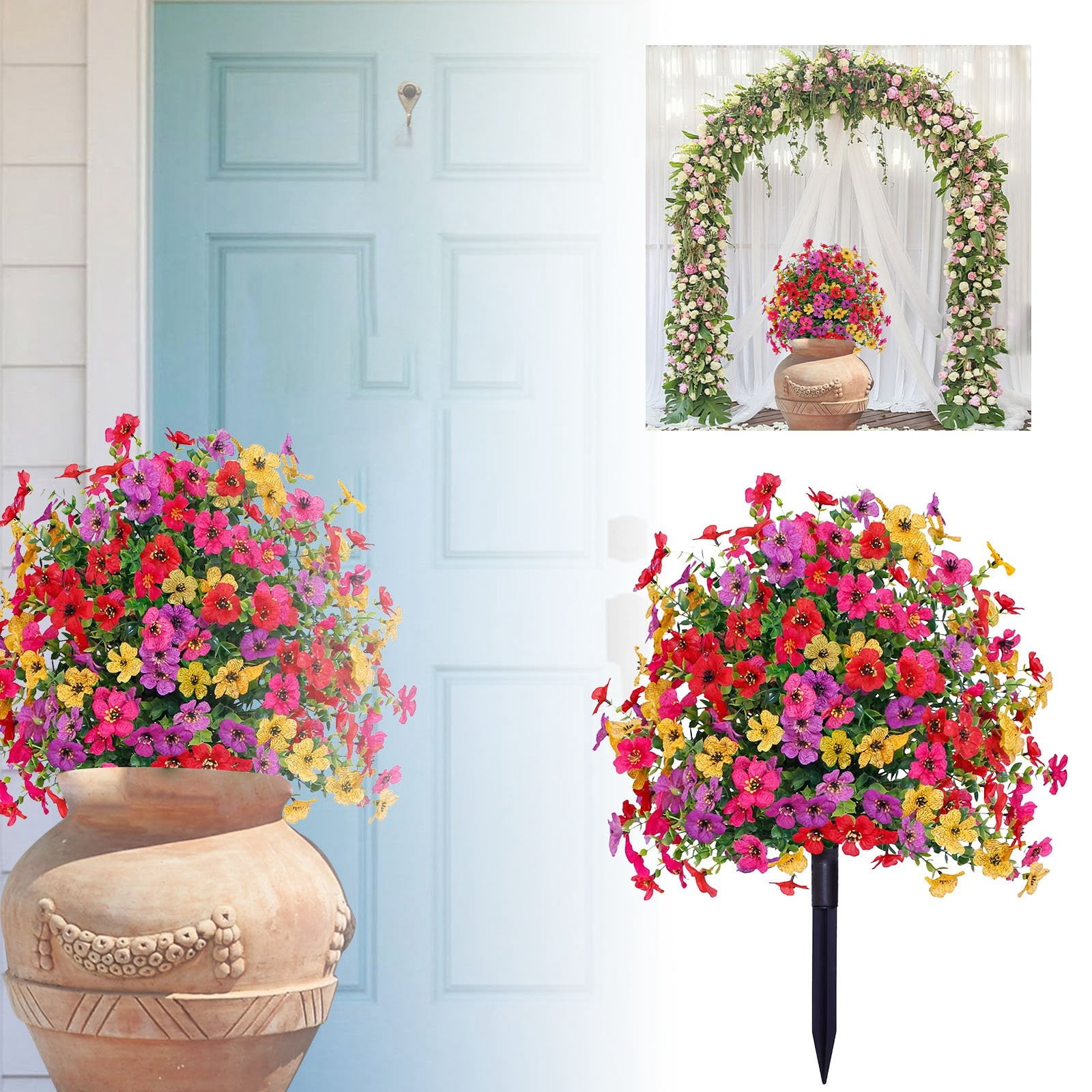 Topiary - Artificial Ball Shaped Bushes for Front Porch, Garden Decor ...