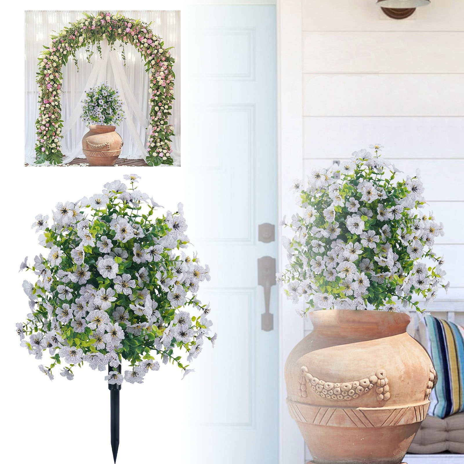 Topiary - Artificial Ball Shaped Bushes for Front Porch, Garden Decor ...