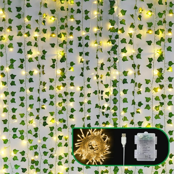 Fake Vines for Room Decor(12 Pack 84 FT),with CE Certified 80 LED ...