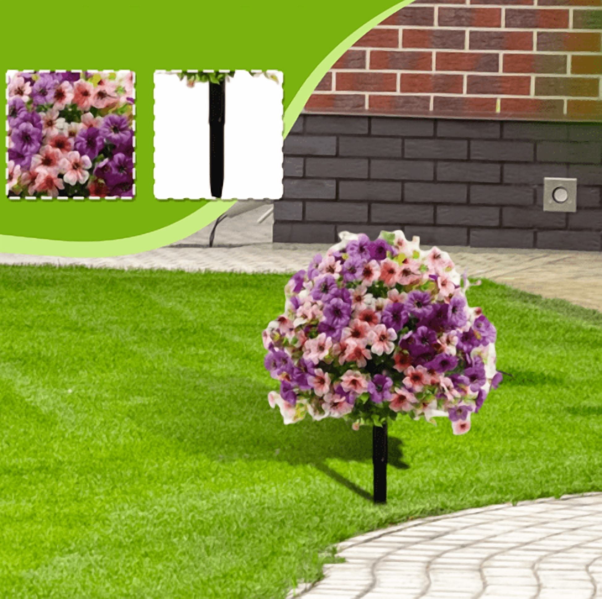 Fake Violet Plant for Indoor Decor, Artificial Topiary Tree, No ...
