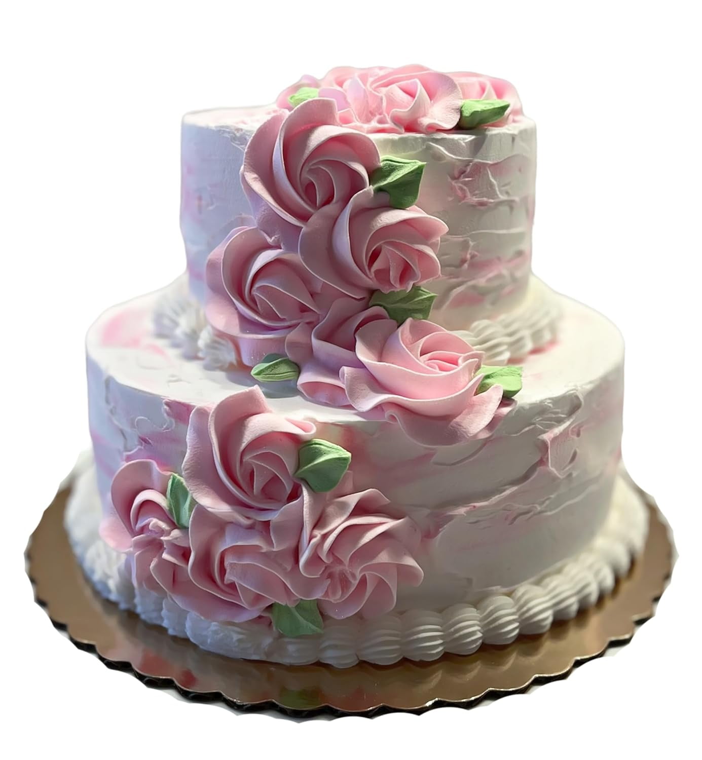 Fake Wedding Cake 2 Tier Cake-Pink & White- Handmade by Dezicakes- Fake ...