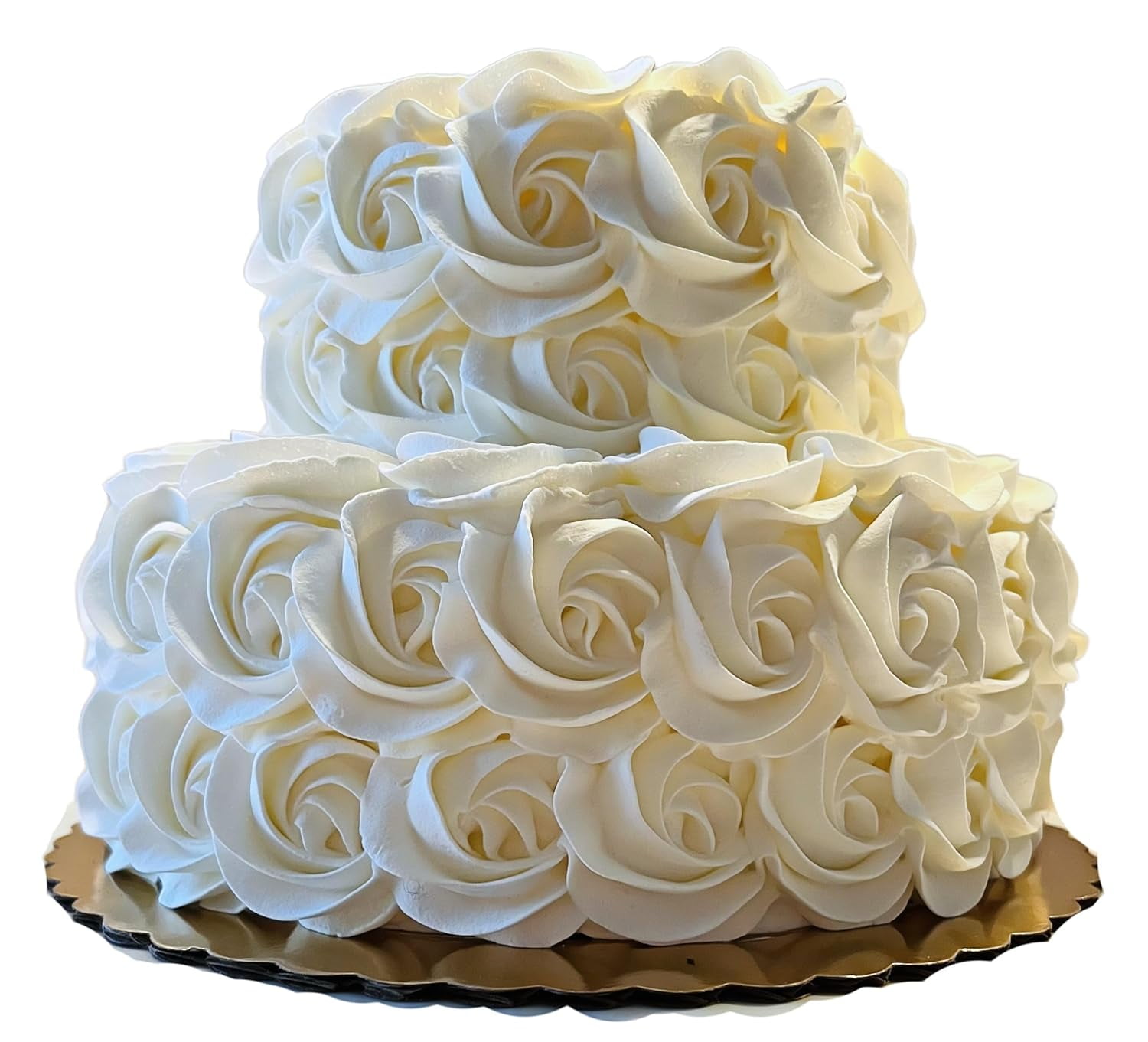 Fake Wedding Cake 2 Tier Ivory Rosette Cake- Handmade by Dezicakes ...