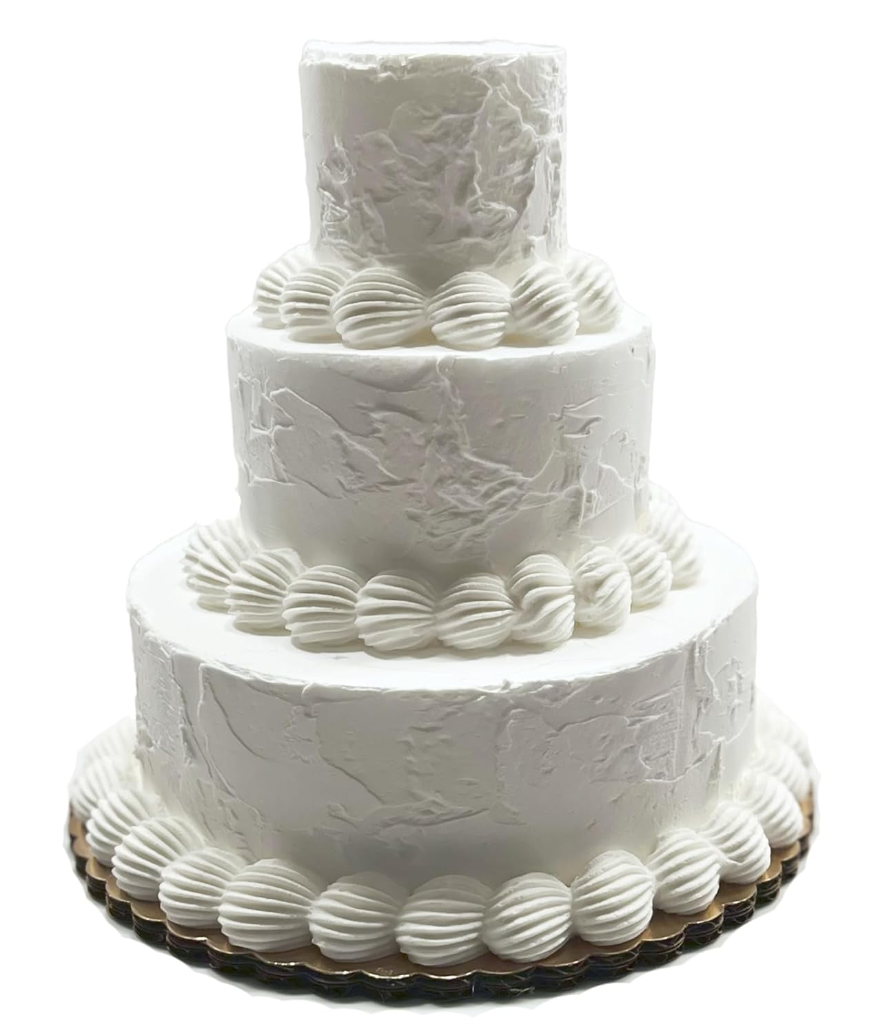 Fake Wedding Cake White Textured 3 Tier Cake Handmade by Dezicakes ...