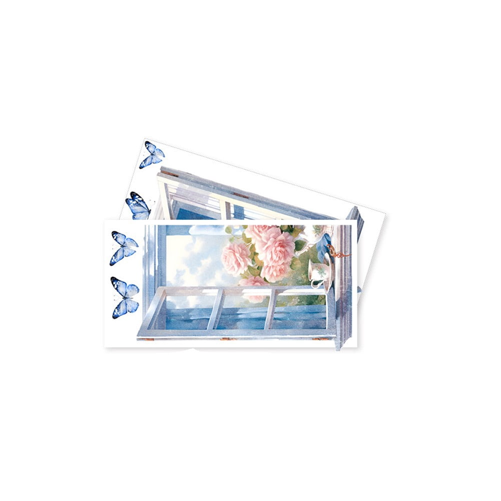 Fake Window Sills, Door Frames, Floral Butterfly Decorative Wall ...