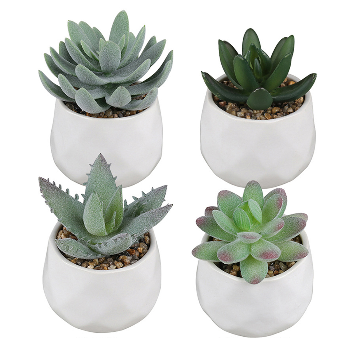 Fake succulents Set - artificial succulents for women's desks ...