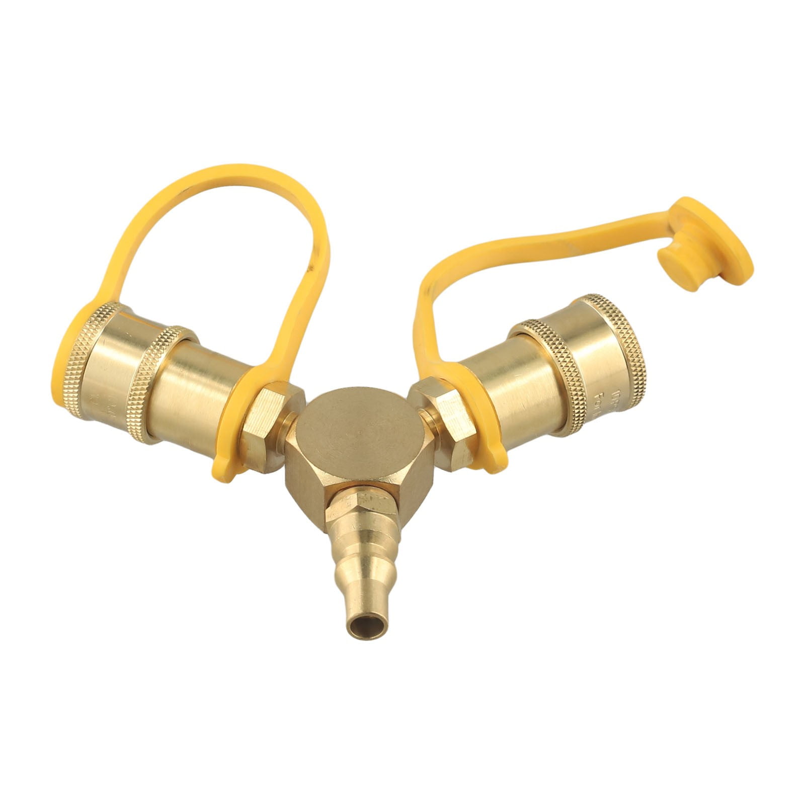 Fakrich 1/4" RV Propane Quick Connect Y Splitter Adapter with Shutoff ...
