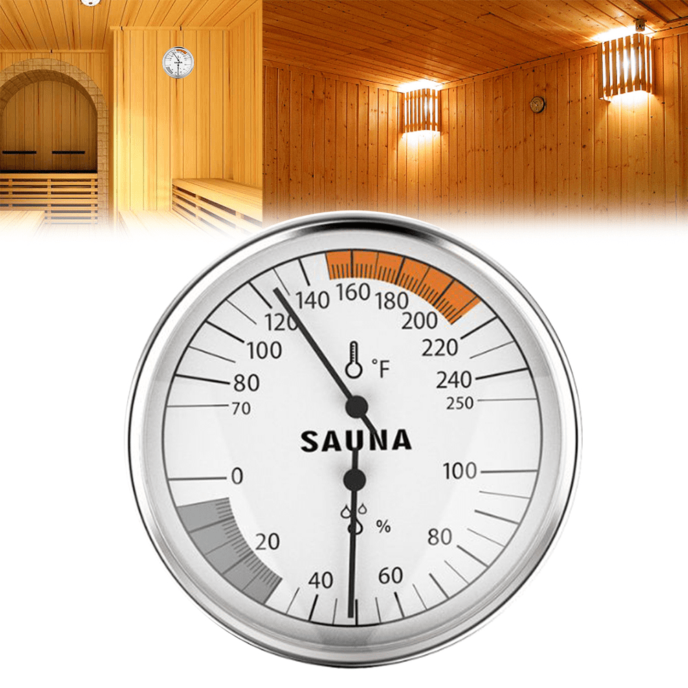 Fakrich 2 in 1 Sauna Thermometer Hygrometer, Temperature and Humidity Meter for Sauna Room ...