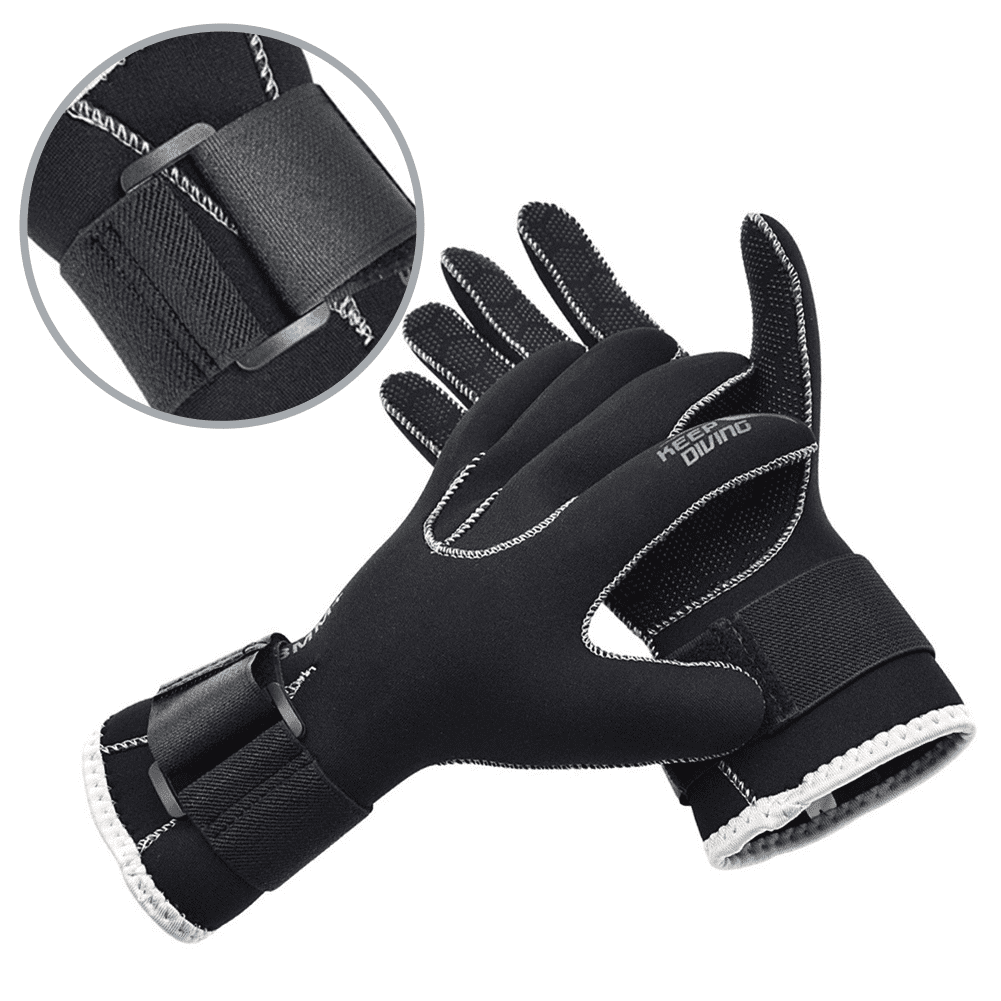 Fakrich 3mm Wetsuit Gloves Neoprene Diving Gloves Thermal Anti-Slip Scuba Gloves for Men Women ...