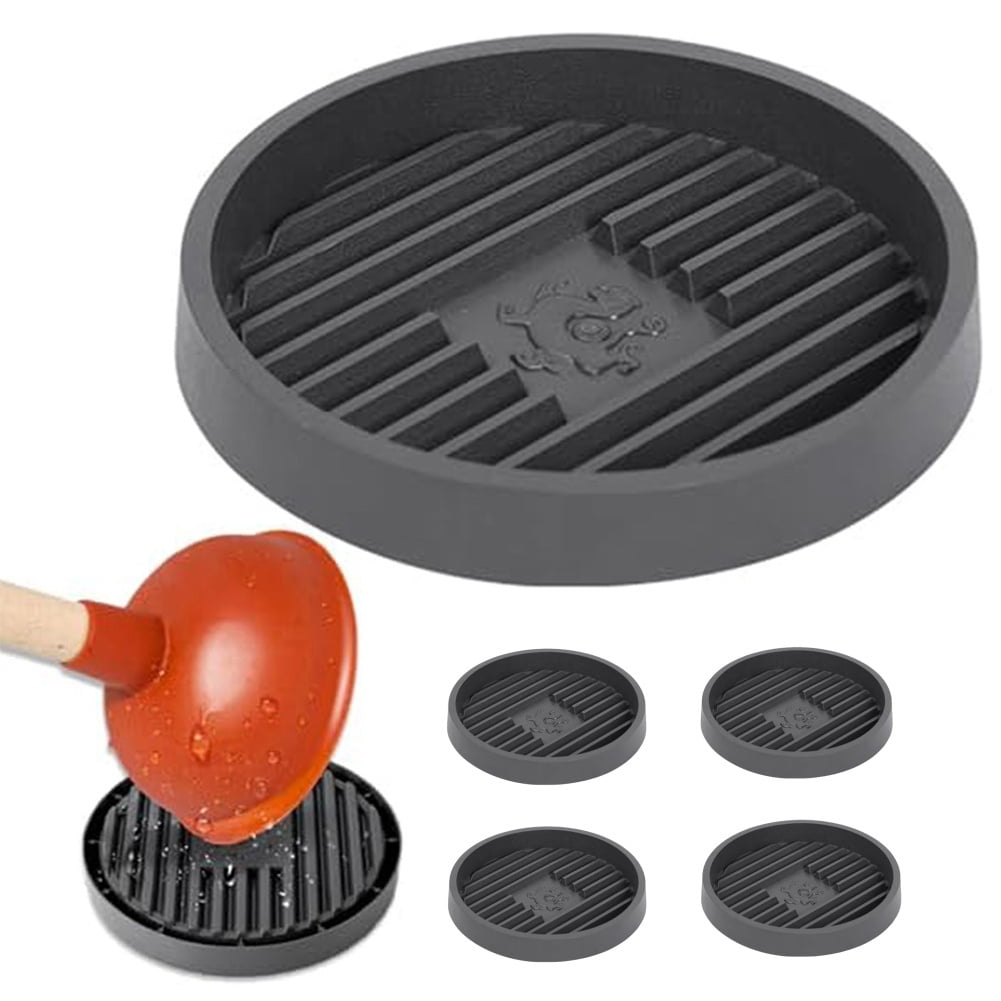 Fakrich 4 Pack Plunger Tray,Universal Toilet Plunger Holder Drip Tray ...