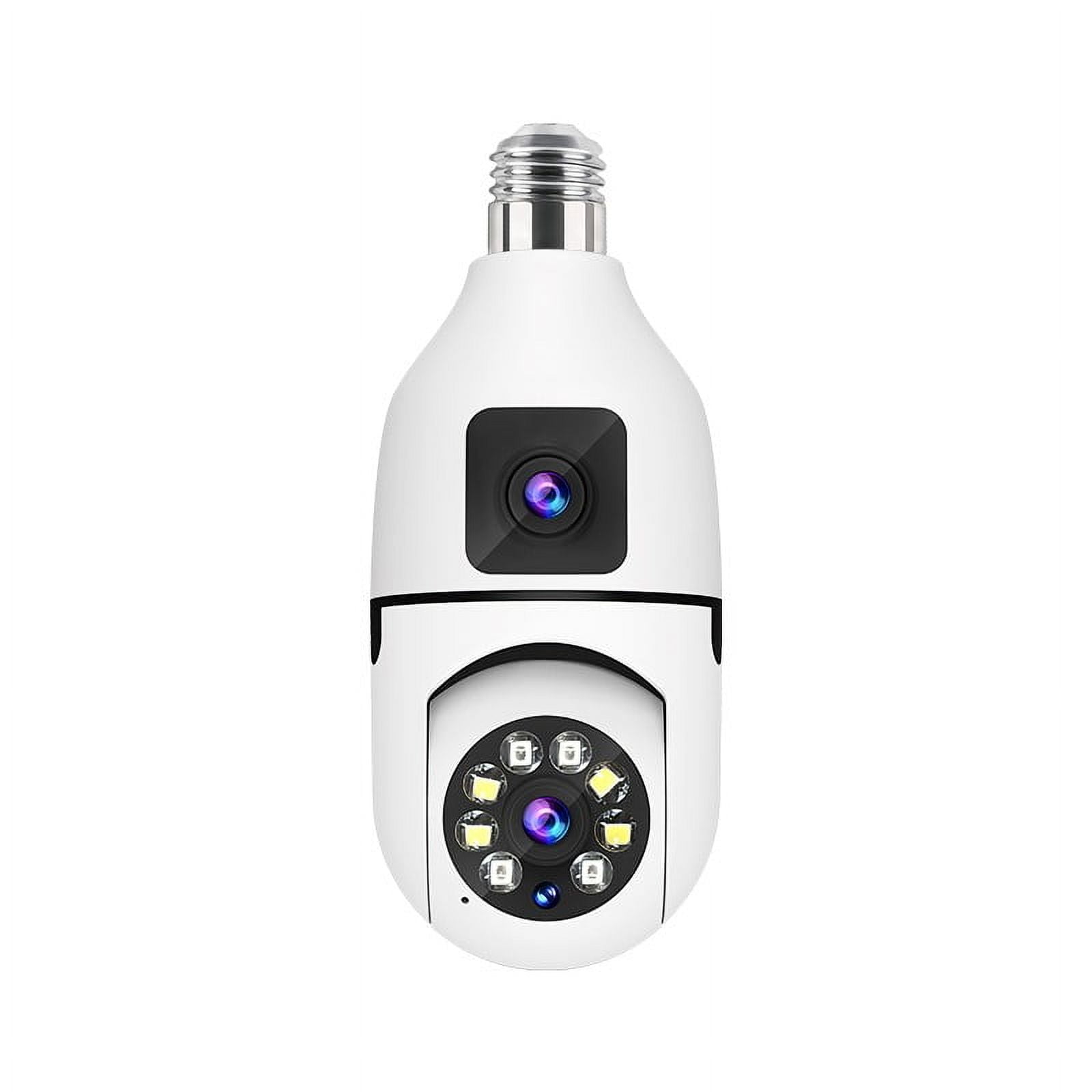 Fakrich 4MP Light Bulb Security Camera, WiFi E27 Light Socket Security ...