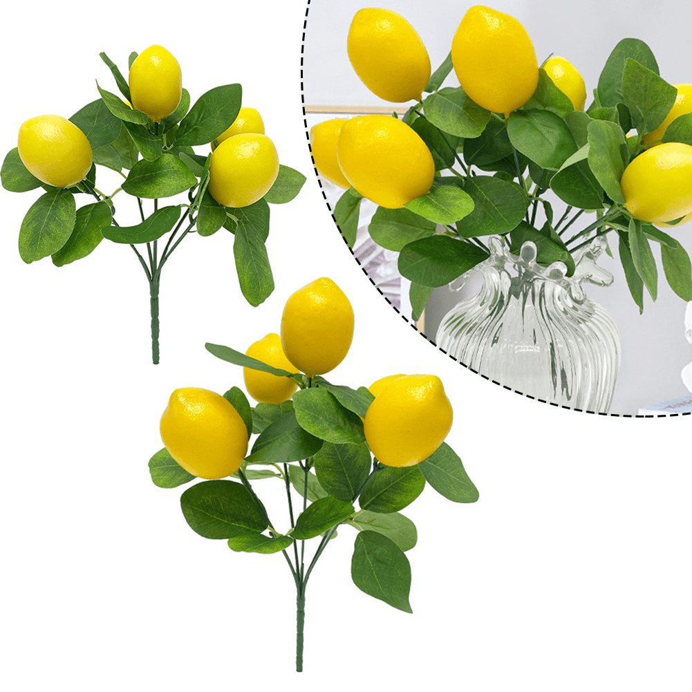 Fakrich Artificial Lemon Branch,Lemon Decor Fake Lemons Branch ...