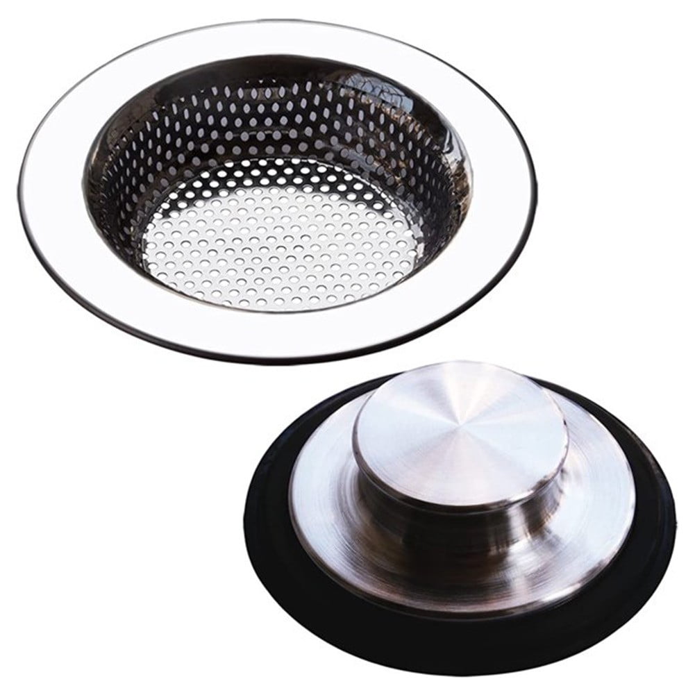 Fakrich Sink Drain Strainer Stopper, Stainless Steel Garbage Disposal ...