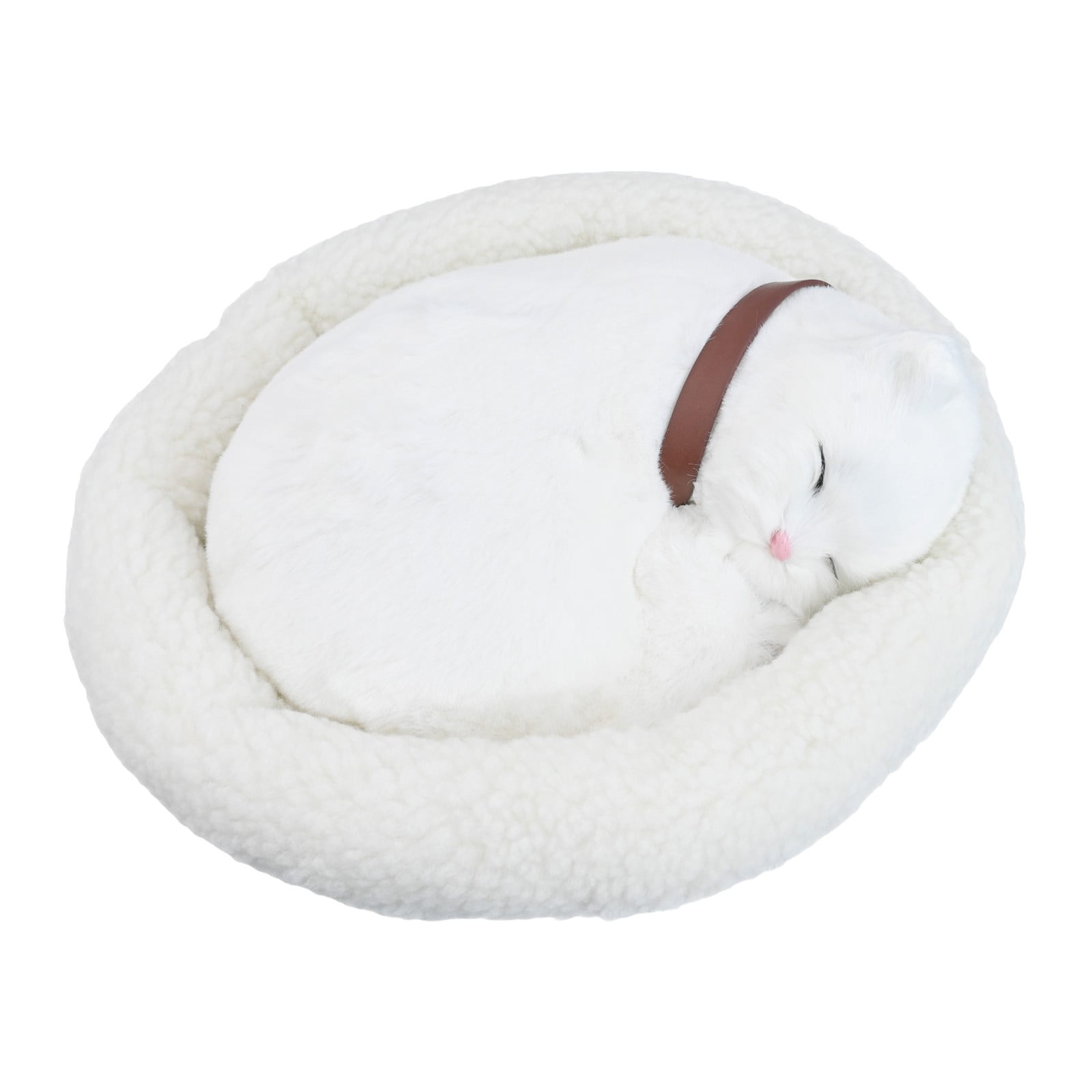 Fakrich Sleeping Toy Cat, Breathing Cuddly Cat Stuffed Animal Doll with ...