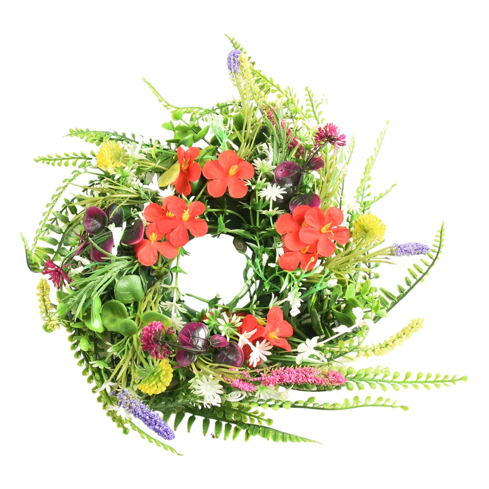 Fakrich Spring Wreaths for Front Door, 13.8 Inch Floral Wreath for ...