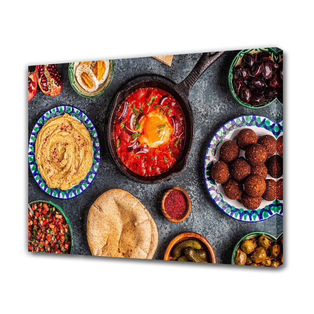 Falafel Hummus Shakshuka Israeli Salad - Traditional Dishes Of Israeli ...