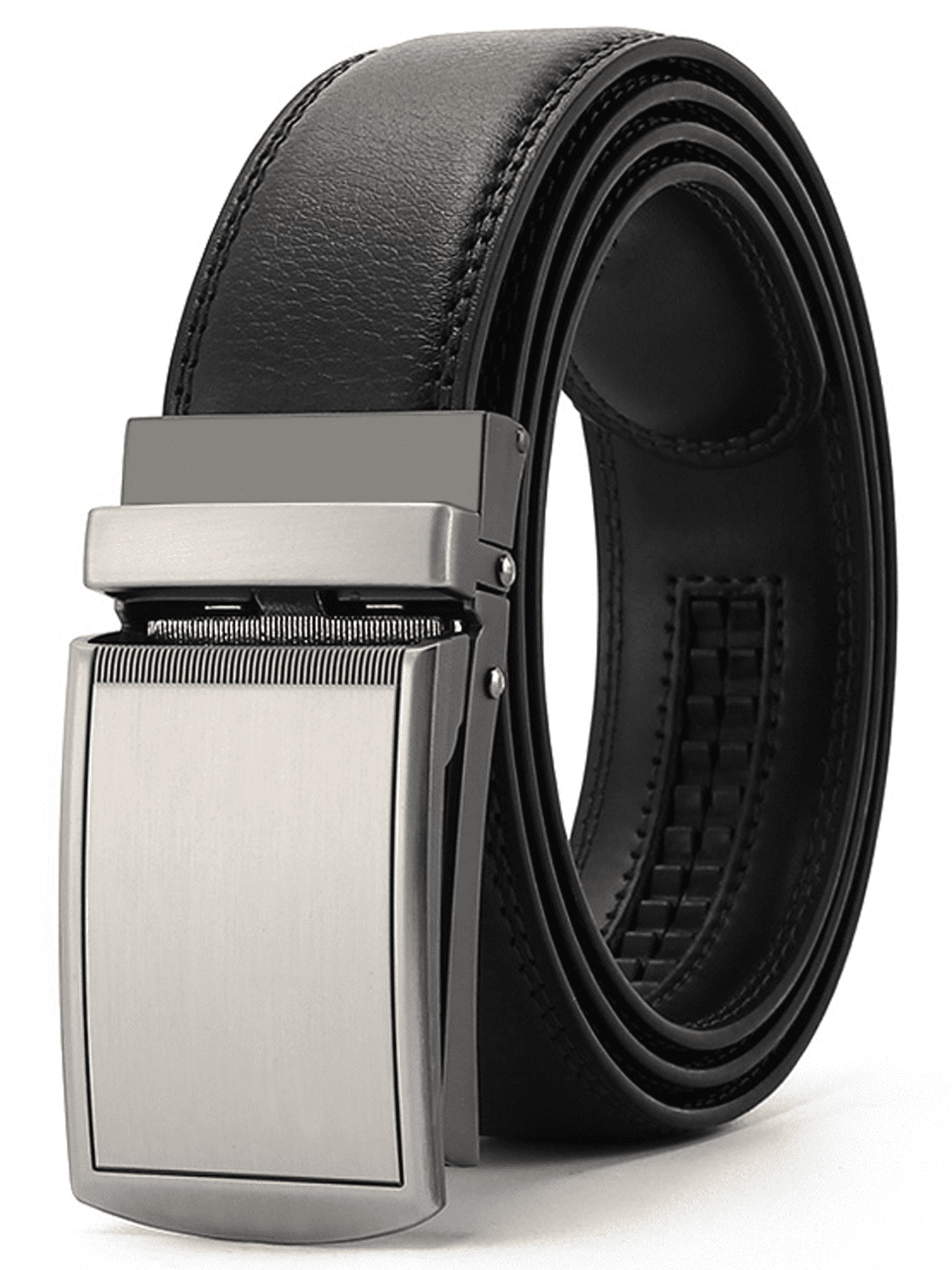 Falan Mule Men Genuine Leather Ratchet Belt with Automatic Click Buckle ...