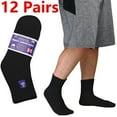 Falari 12-Pack Diabetic Socks Ankle Unisex Physicians Approved Socks ...