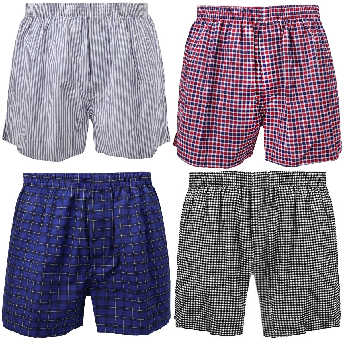 Falari 4-Pack Kids Boy Boxer Underwear 100% Cotton Assorted Group 01 ...