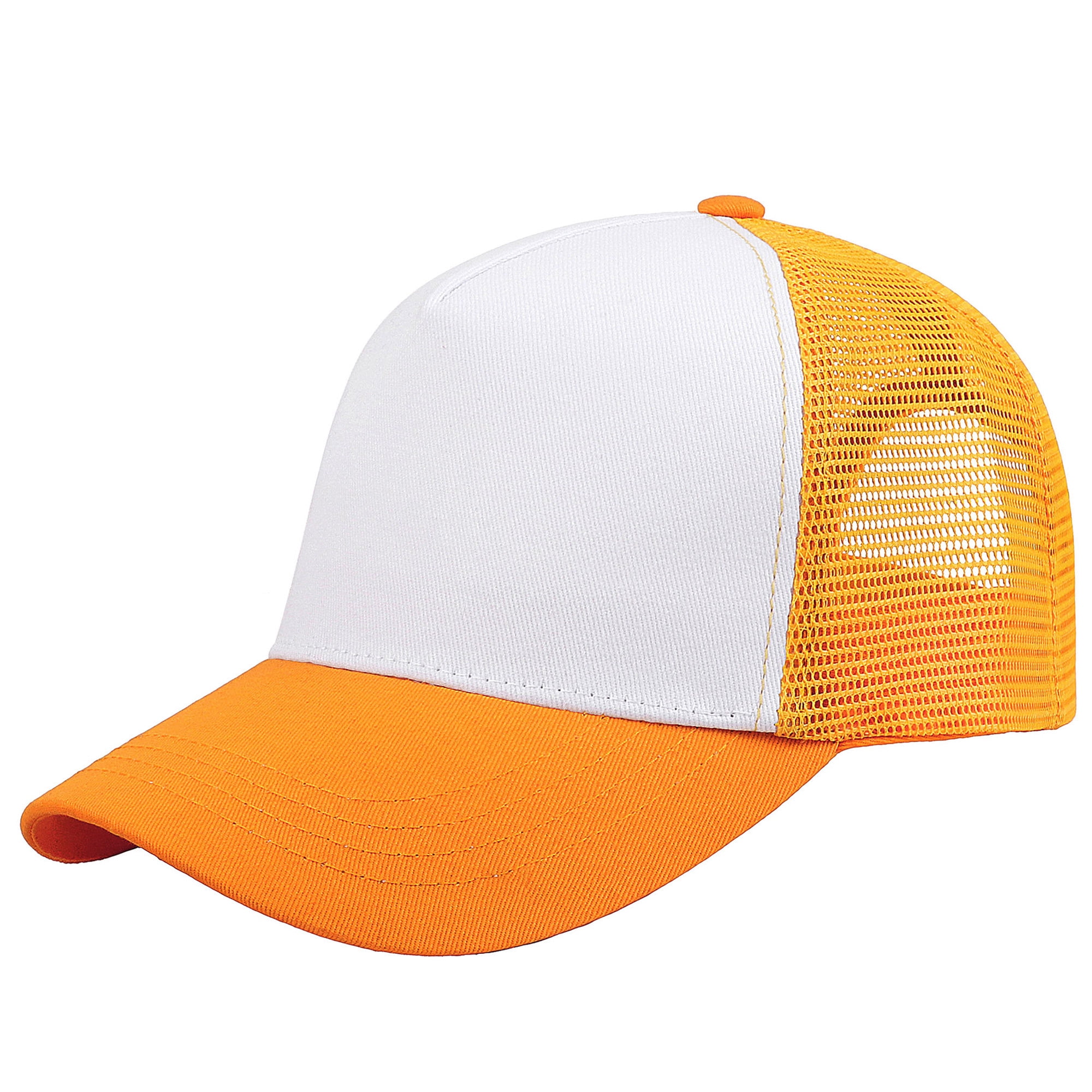Falari 5-Panel Mesh Baseball Cap, Trucker Hat, Structured Plain Design ...