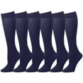 Falari 6 Pairs Women's Comfort Band Stretchy Spandex Opaque Knee High ...