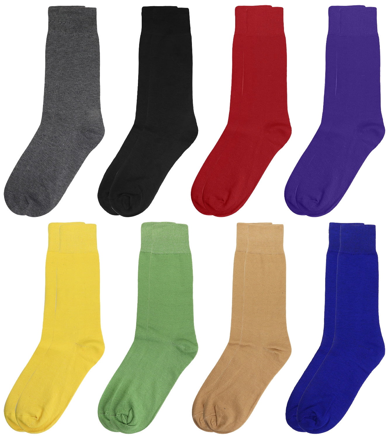 Falari 8 Pairs Men Fancy Colorful Funny Novelty Casual Dress Crew Socks ...