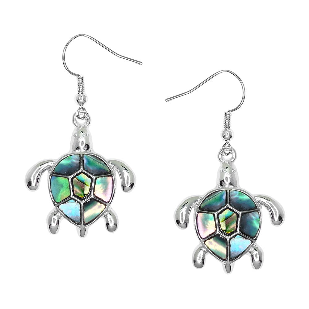 Falari Abalone Turtle Shaped Earring Abalone E0414 - Walmart.com
