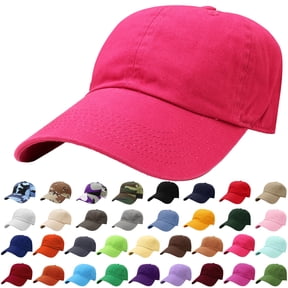 Time and Tru Women's Washed Cotton Twill Baseball Cap, Red, Casual ...