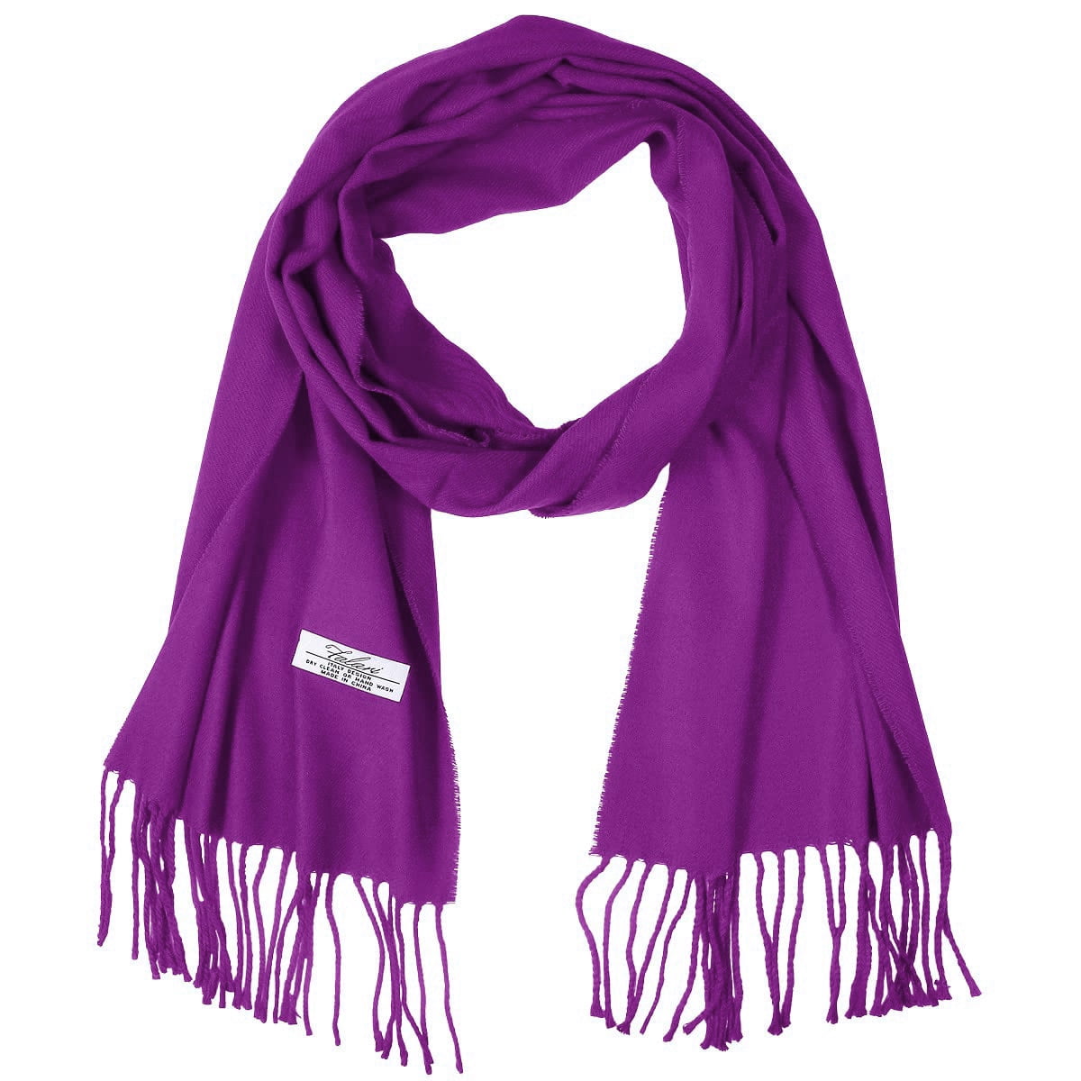 Falari Men Women Unisex Classic Soft Winter Scarf 78" x 12" - Plum ...