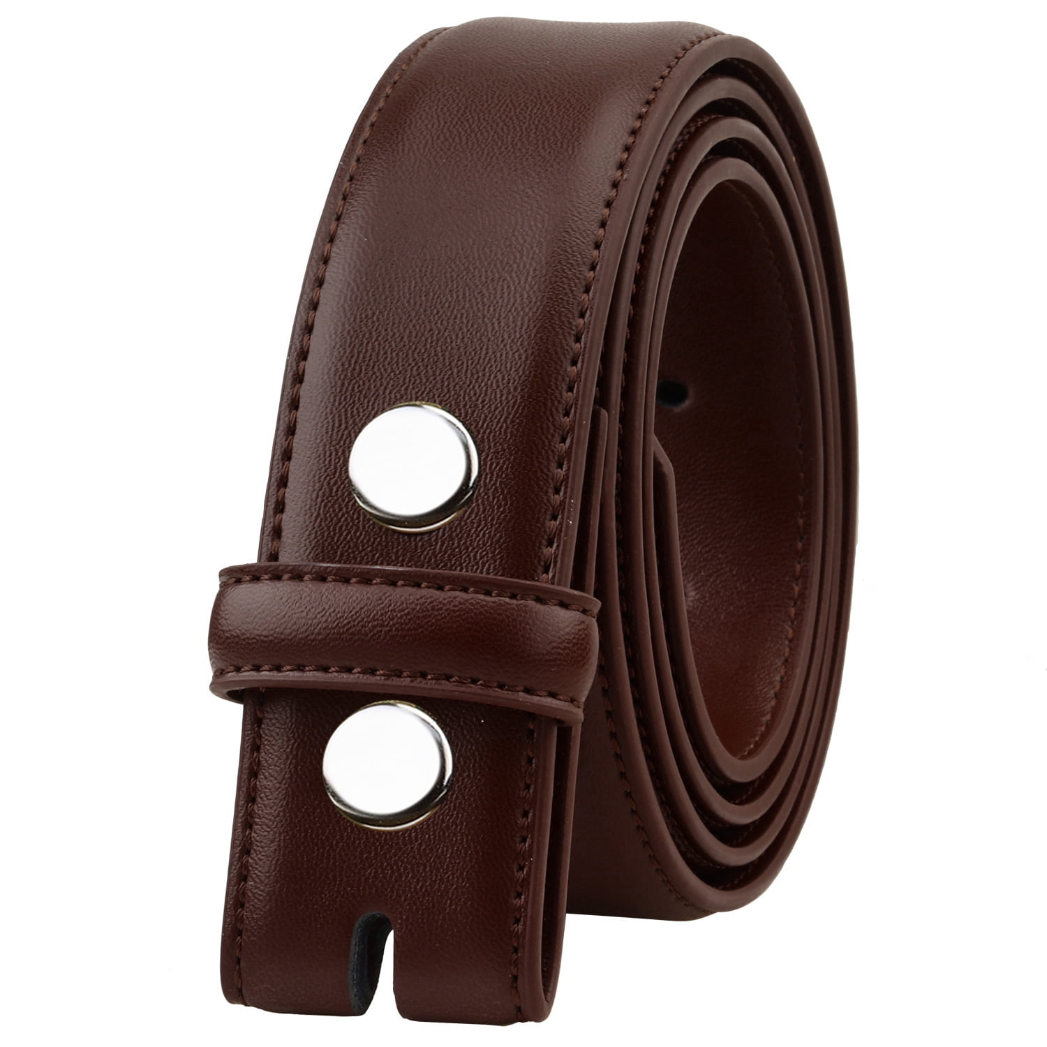 Falari Replacement Leather Dress Belt Strap Without Buckle Snap on ...