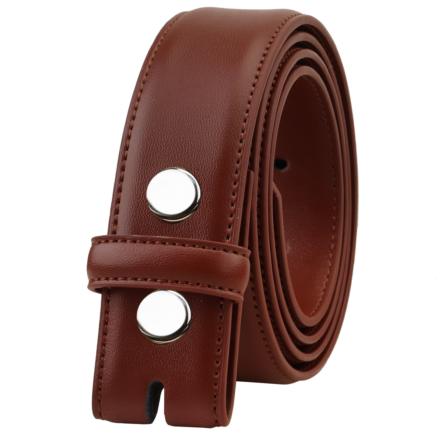 Falari Replacement Leather Dress Belt Strap Without Buckle Snap on ...