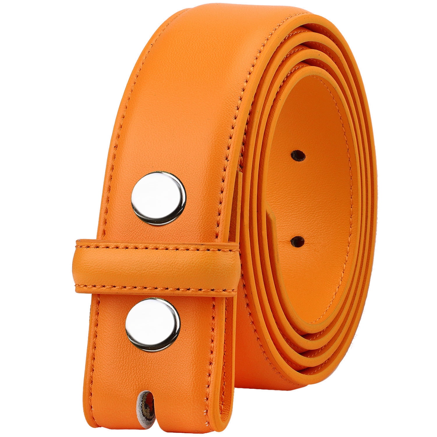 Falari Replacement Leather Dress Belt Strap Without Buckle Snap on ...