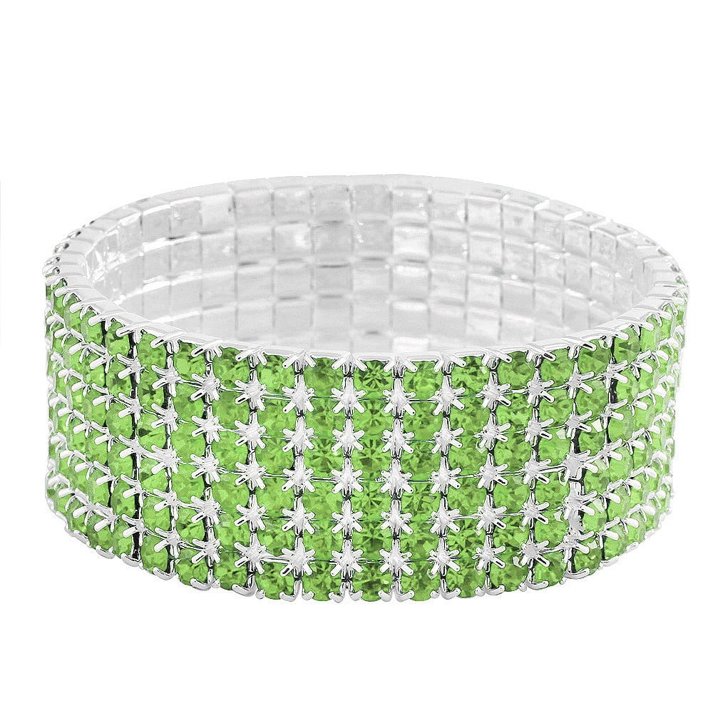 Falari Rhinestone Crystal Stretch Bracelet Sparkle Wedding - Walmart.com