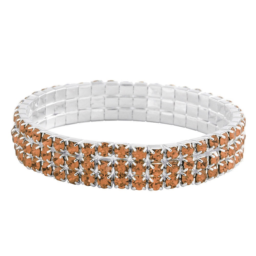 Falari Rhinestone Crystal Stretch Bracelet Sparkle Wedding - Walmart.com