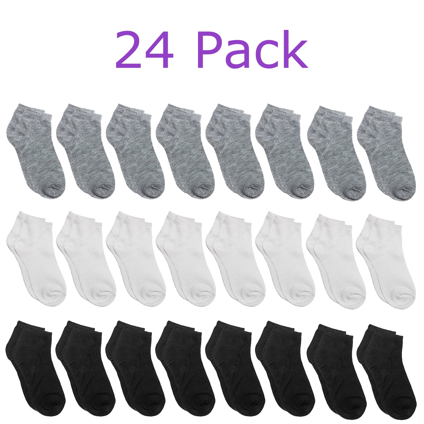 Falari Toddler Girls Kids Cotton Socks 12/24 Pairs Assorted 4-6 Years ...