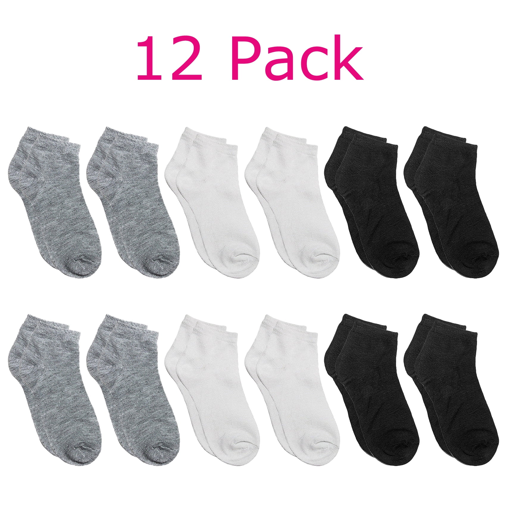 Falari Toddler Girls Kids Cotton Socks 12/24 Pairs Assorted 6-8 Years ...