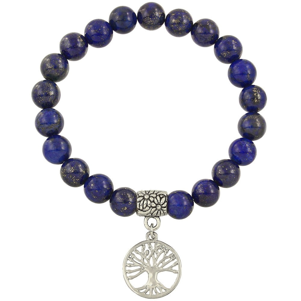 Falari Tree of Life Charm Natural Gemstone Bracelet - Walmart.com