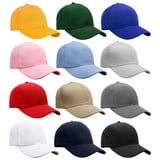 Falari 12-Pack Baseball Caps, Adjustable Size, Plain Blank Solid Colors ...
