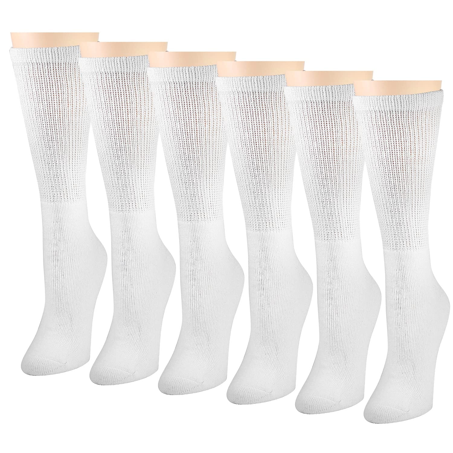 Falari Women Diabetic Crew Socks 6 Pairs Diabetes Edema and Circulatory ...