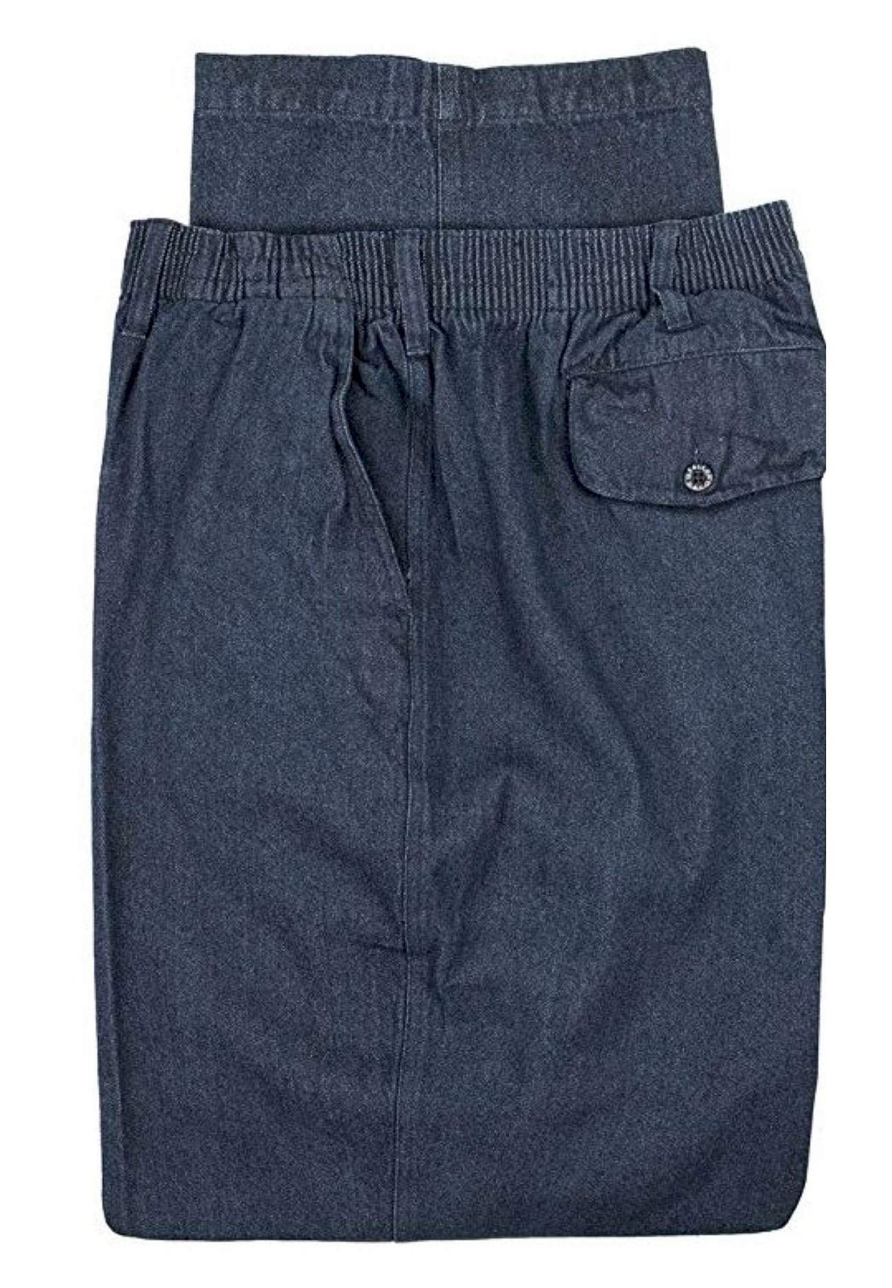 Falcon Bay Big & Tall Denim Full Elastic Pant 46x28 - Walmart.com