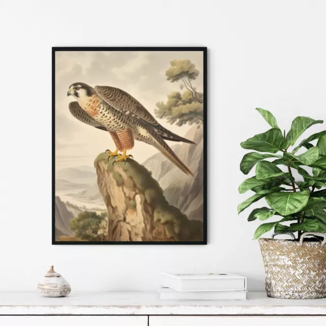 Falcon Bird Vintage Art Print Poster Wall Art Painting NO FRAMED POSTER ...