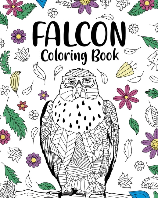 Falcon Coloring Book: Mandala Crafts & Hobbies Zentangle Books, Funny ...