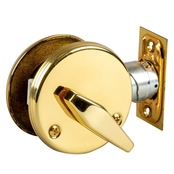Falcon D261M 605 Grade 2 Deadbolt Thumbturn Inside x Rose Bright Brass ...