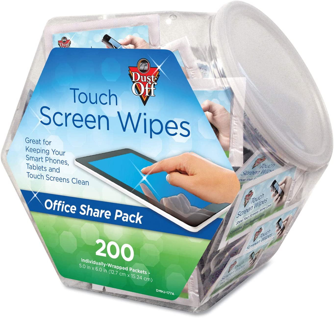 Falcon Dust-Off Touch Screen Wipes, Office Share Pack, 200/Pack (DMHJ ...