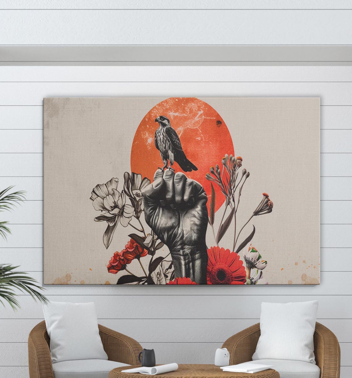 Falcon And Fist Art Print,Empowerment Wall Art,,Freedom And Nature ...
