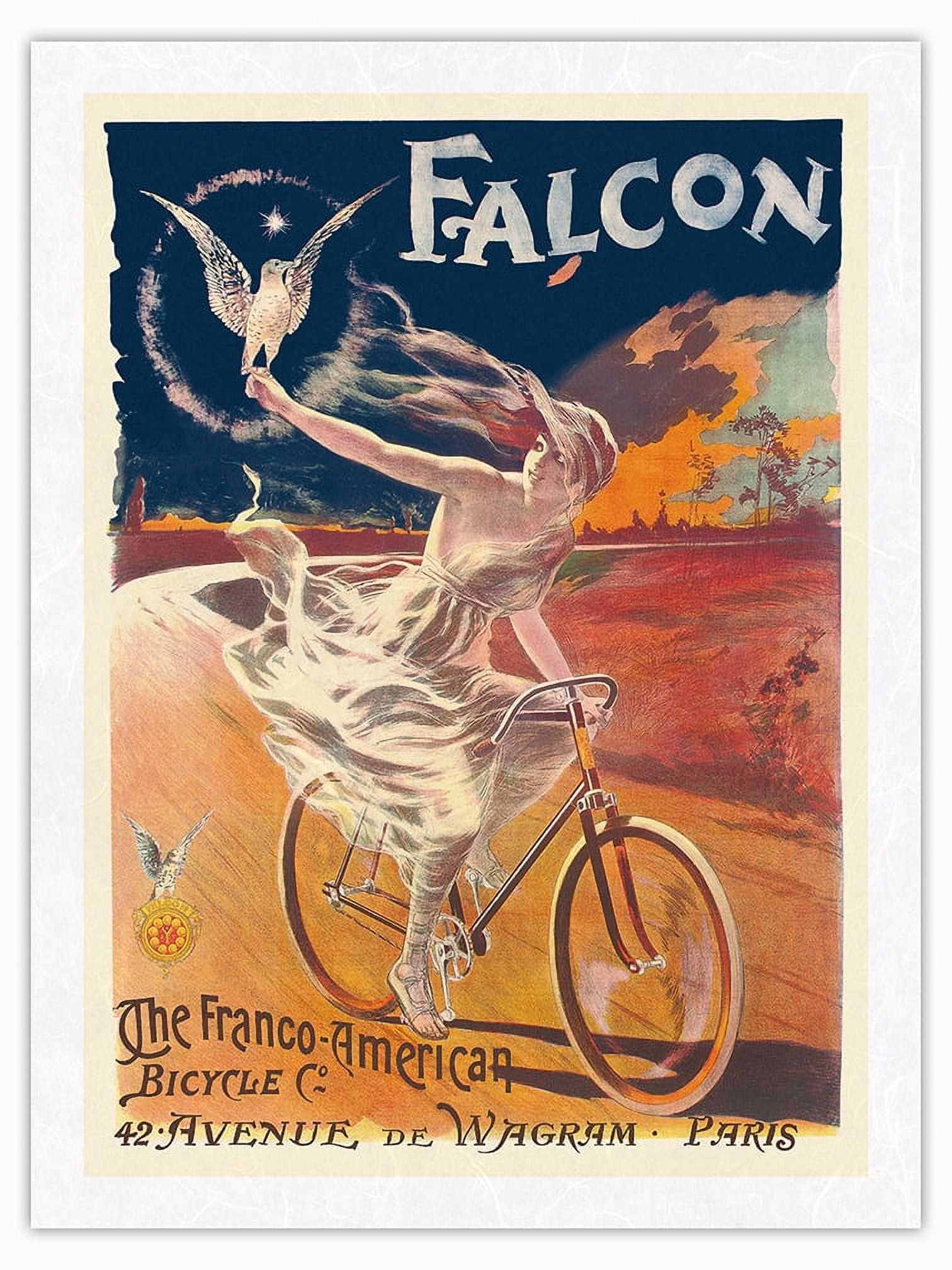 Falcon - The Franco-American Bicycle - Vintage Bicycle Poster by Jean ...