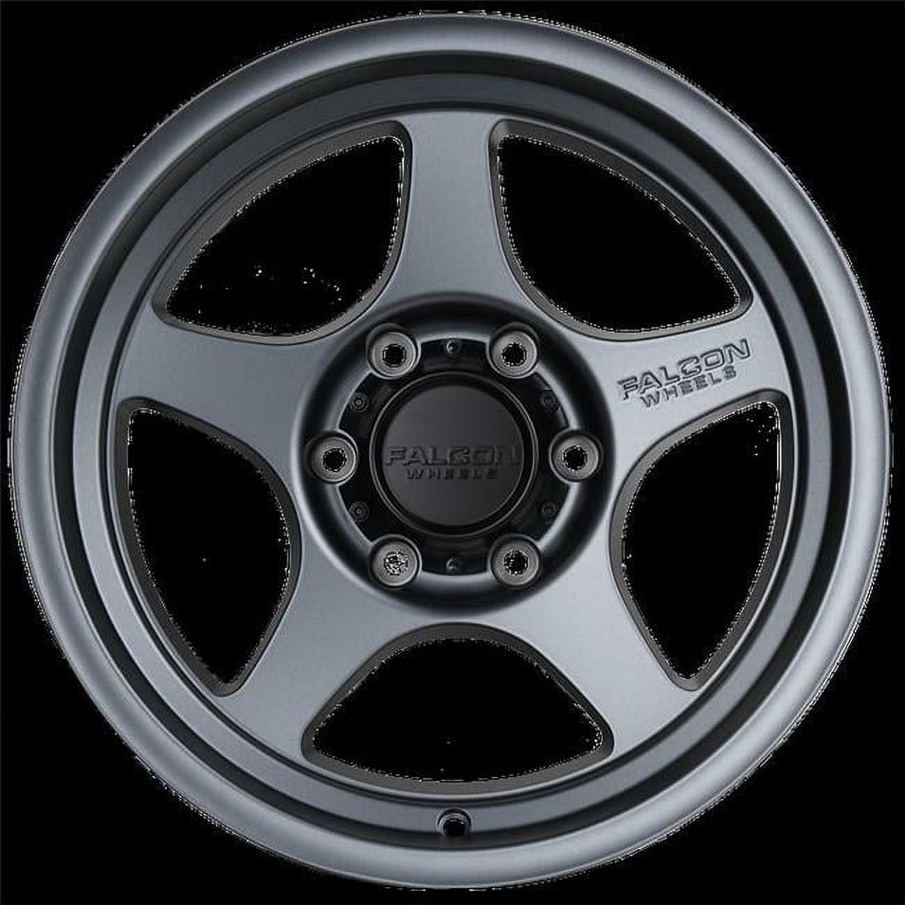 Falcon Wheels T2-7983-12-MGN 17 x 9 in. T2 Series Cast Aluminum Wheel ...