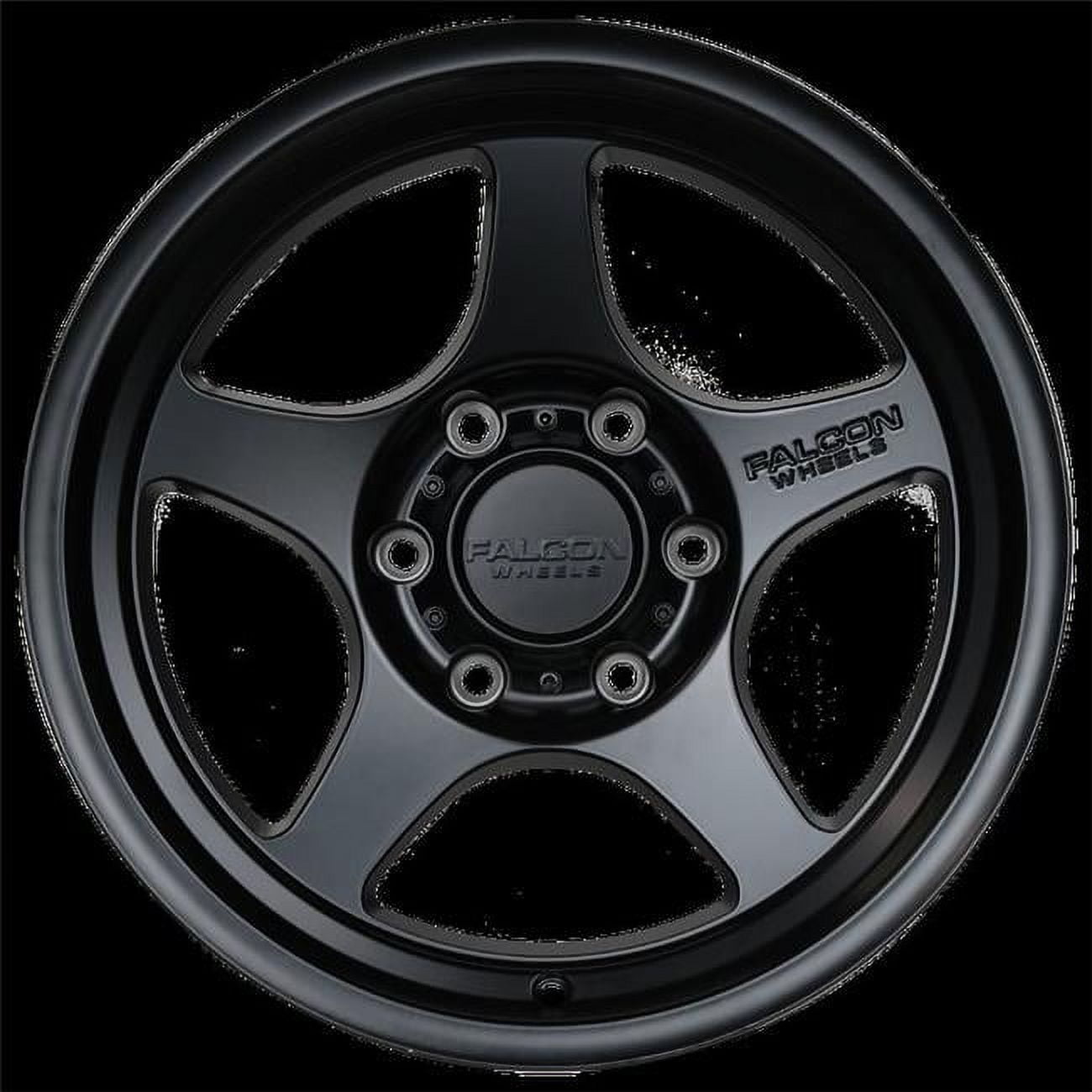 Falcon Wheels T2-7983-12-MBK 17 x 9 in. T2 Series Cast Aluminum Wheel ...