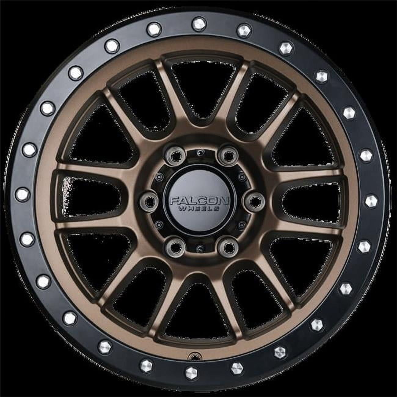 Falcon Wheels T7-7983-0-MBR 17 x 9 in. T7 Series Cast Aluminum Wheel ...