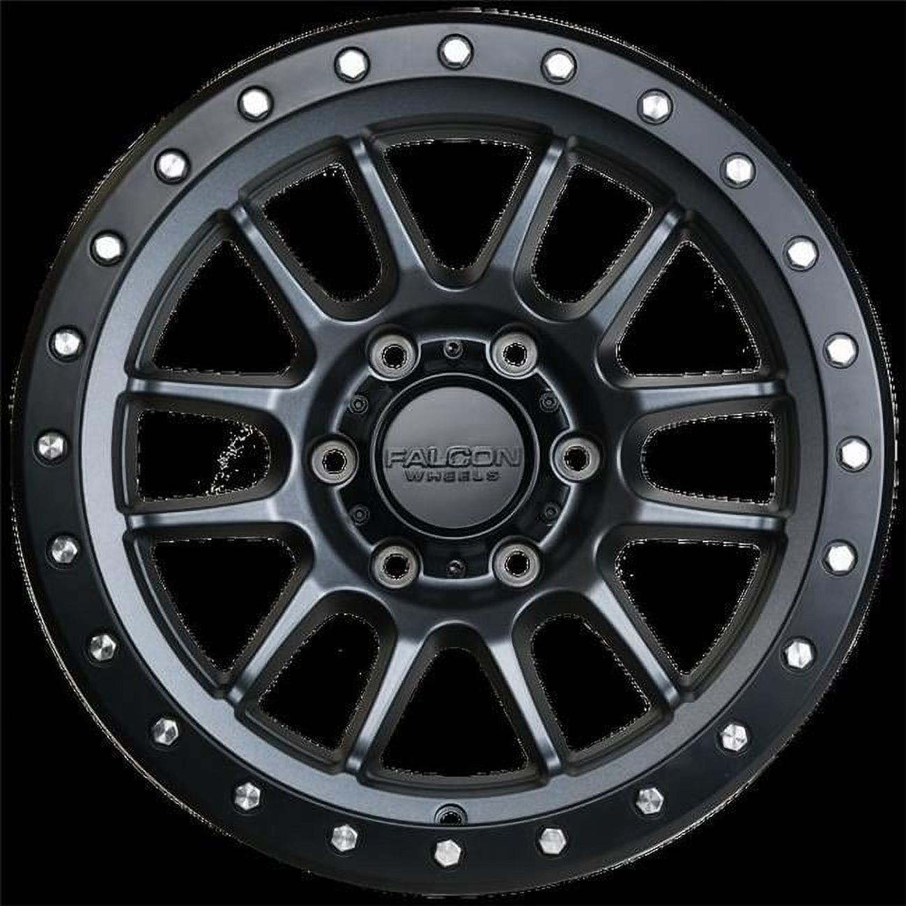 Falcon Wheels T7-7983-12-MGN 17 x 9 in. T7 Series Cast Aluminum Wheel ...